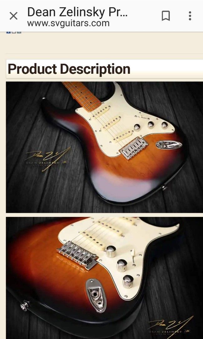 Dean Zelinsky Electric Guitar, Hobbies & Toys, Music & Media, Musical ...