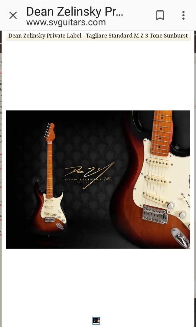 Dean Zelinsky Electric Guitar, Hobbies & Toys, Music & Media, Musical ...