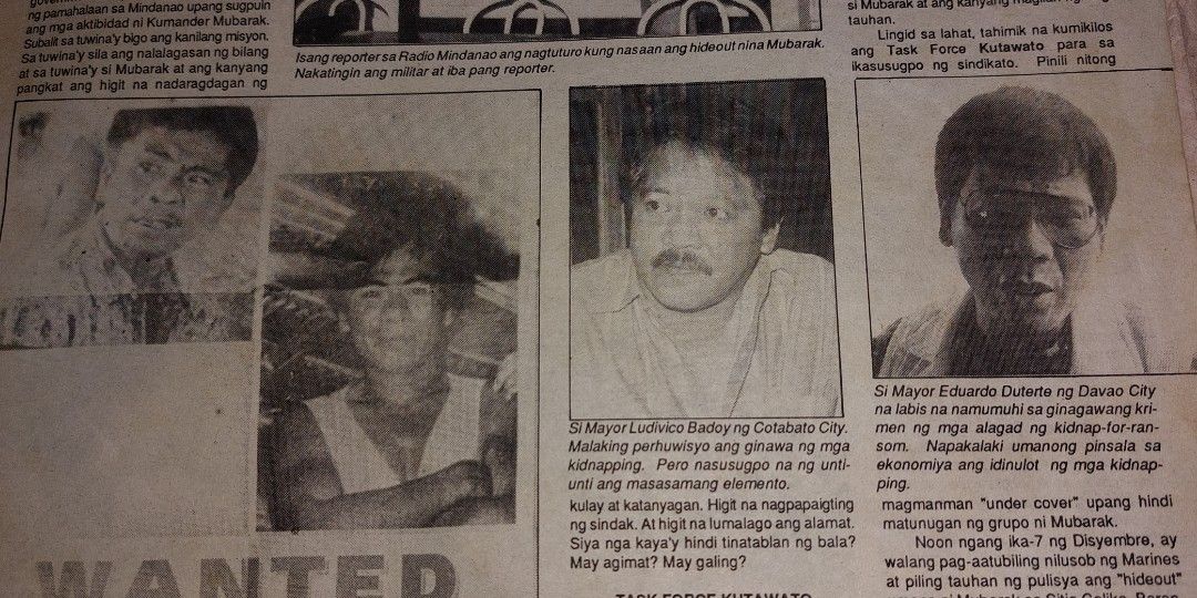 December 27 1992 Reporter Magasin Kumander Abugado Mubarak, Ramon ...