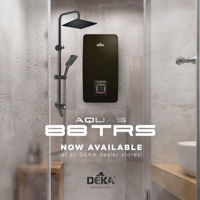 DEKA Water Heater AQUAS 88 TRS DC Pump with Rain Shower Color Magnesium, TV & Home Appliances ...