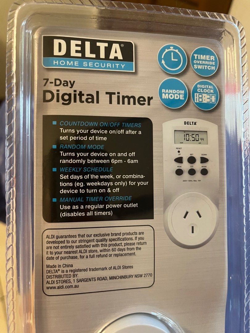 Delta Home Security 7-Day Digital Timer, Furniture & Home Living ...