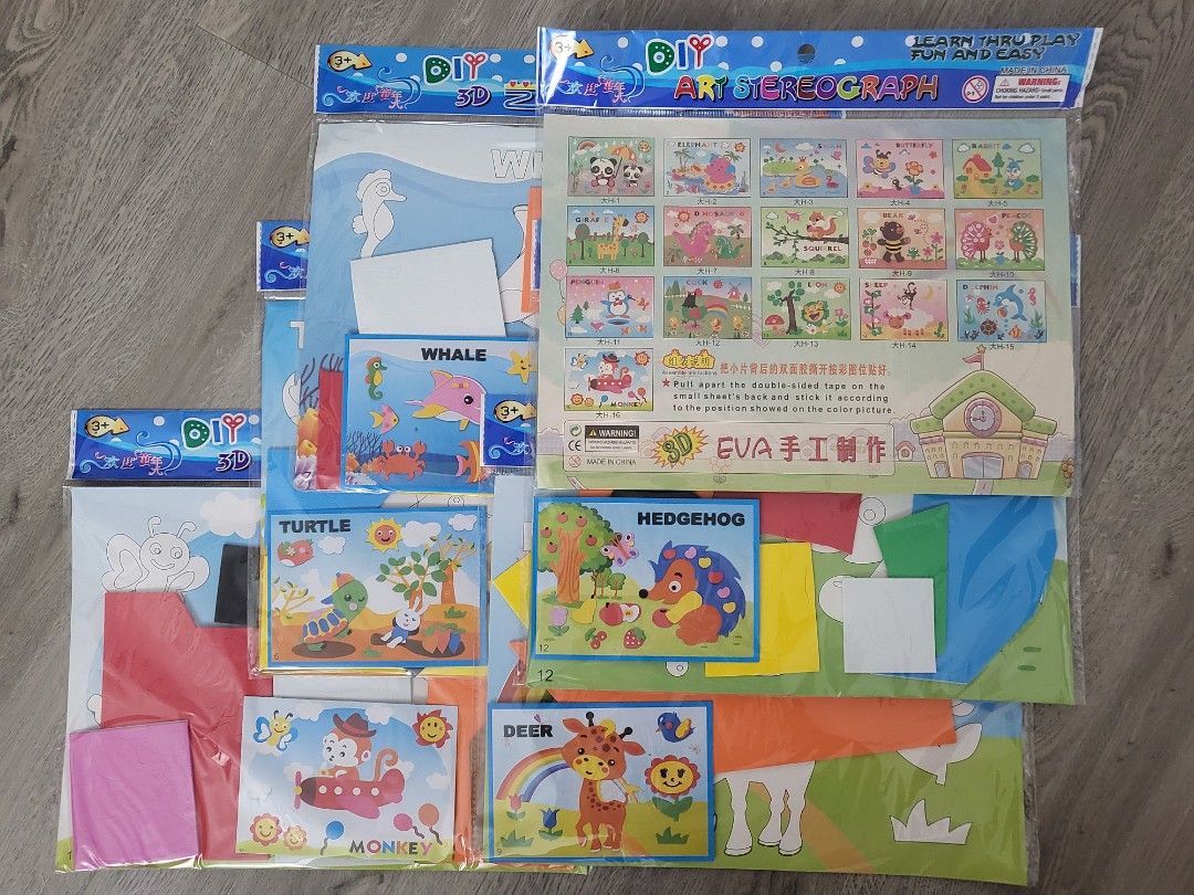 DIY A4 SIZE - Art stereograph ( Animals Design), Hobbies & Toys ...