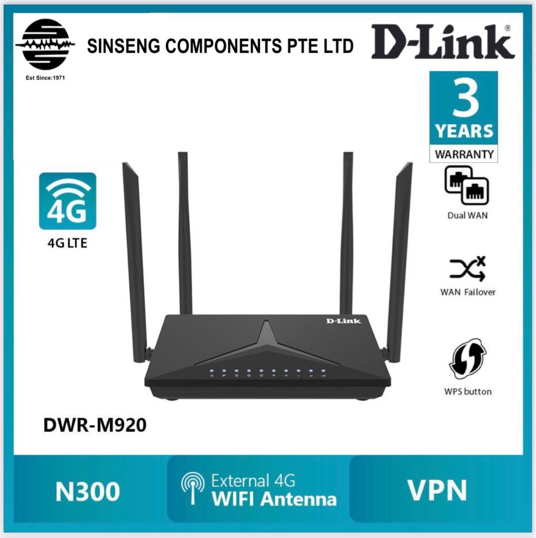 D-Link 4G Sim Card Wireless Wifi Router N300 LTE 4G Sim Wifi Router ...