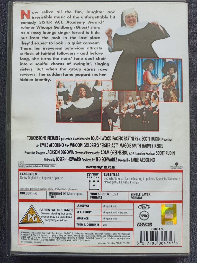 DVD Sister Act, Hobbies & Toys, Music & Media, CDs & DVDs on Carousell