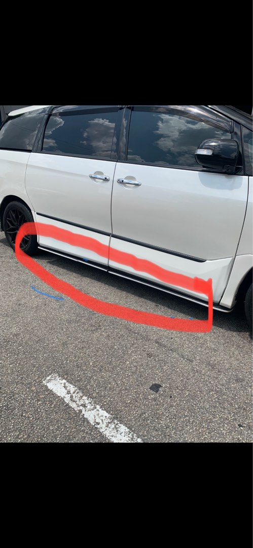 Estima ACR50 side skirt, Car Accessories, Accessories on Carousell