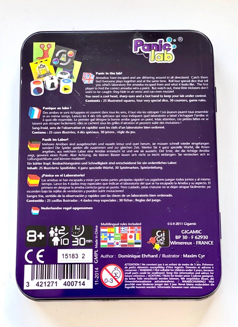 GIGAMIC | Panic Lab | Portable Family Board Game, Hobbies & Toys, Toys ...