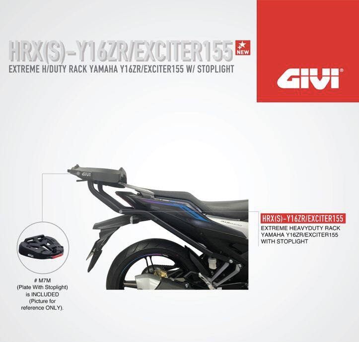 GIVI BOX RACK MONORACK HRX YAMAHA Y16 Y16ZR, Motorcycles, Motorcycle ...