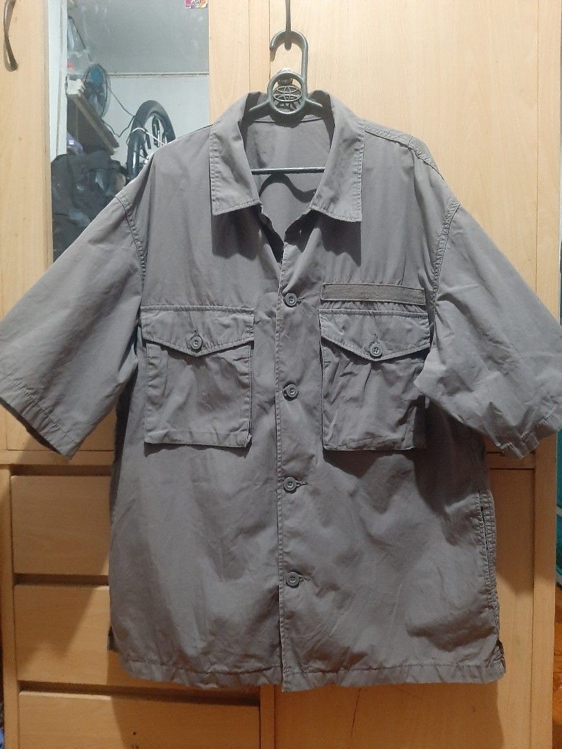GU utility polo (gray) on Carousell