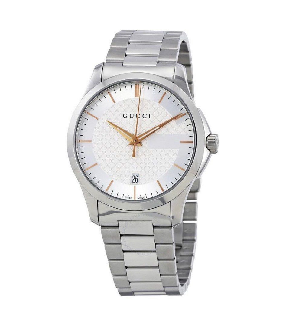 Gucci G-Timeless Silver Dial Stainless Steel Watch, Luxury, Watches on ...