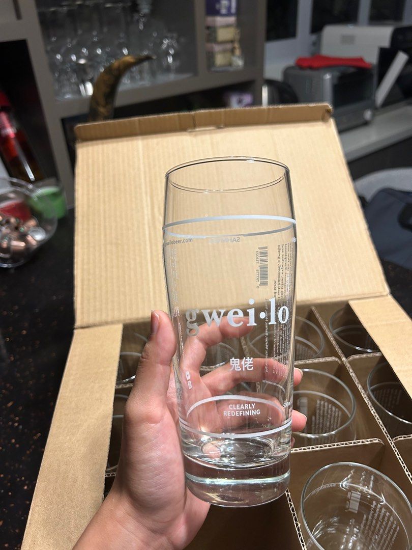 Gweilo 50cl beer glass, Furniture & Home Living, Kitchenware & Tableware, Other Kitchenware ...