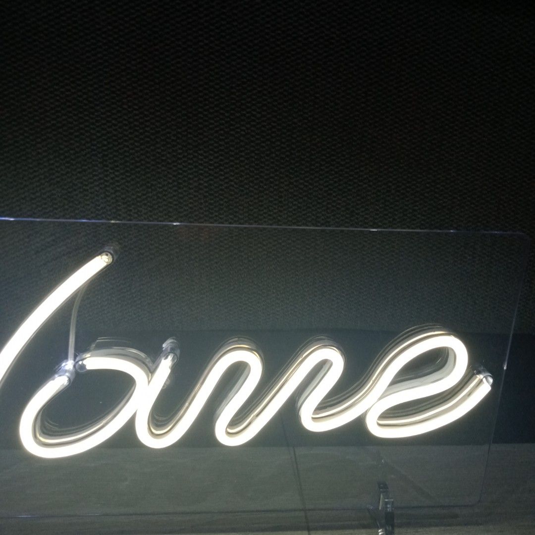 Home Lighted Signage on Acrylic Table top, Furniture & Home Living ...