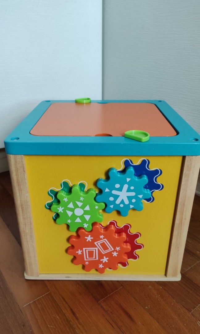 Imagination Discovery Wooden Activity Cube, Babies & Kids, Infant ...