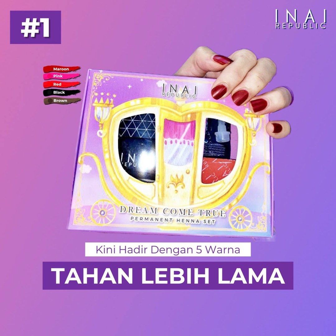 Inai Republic - Dream Come True: Permanent Henna Set, Beauty & Personal ...