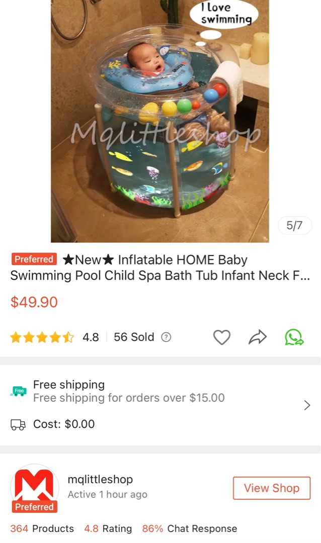 Inflatable Infant Baby Child Spa Bath Neck float, Babies & Kids, Infant ...