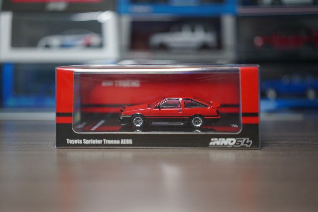 Inno64 Toyota Sprinter Trueno AE86 Black/Red, Hobbies & Toys, Toys & Games on Carousell