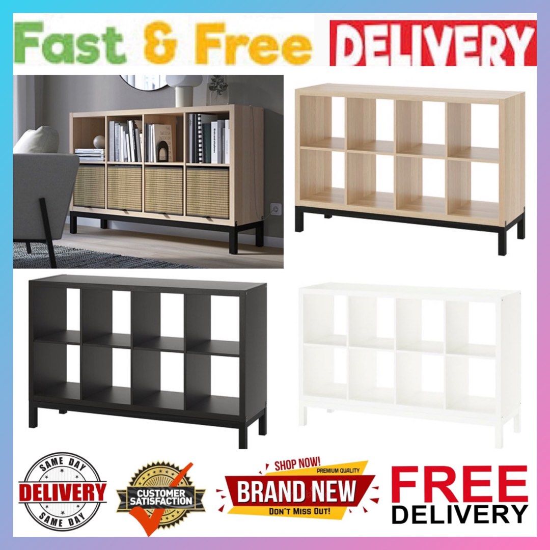 KALLAX Shelving unit with underframe Tv console, Furniture & Home ...