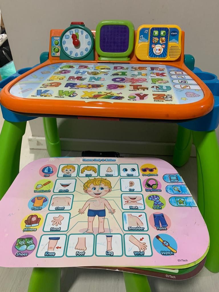 Kids learning table and chair, Hobbies & Toys, Toys & Games on Carousell