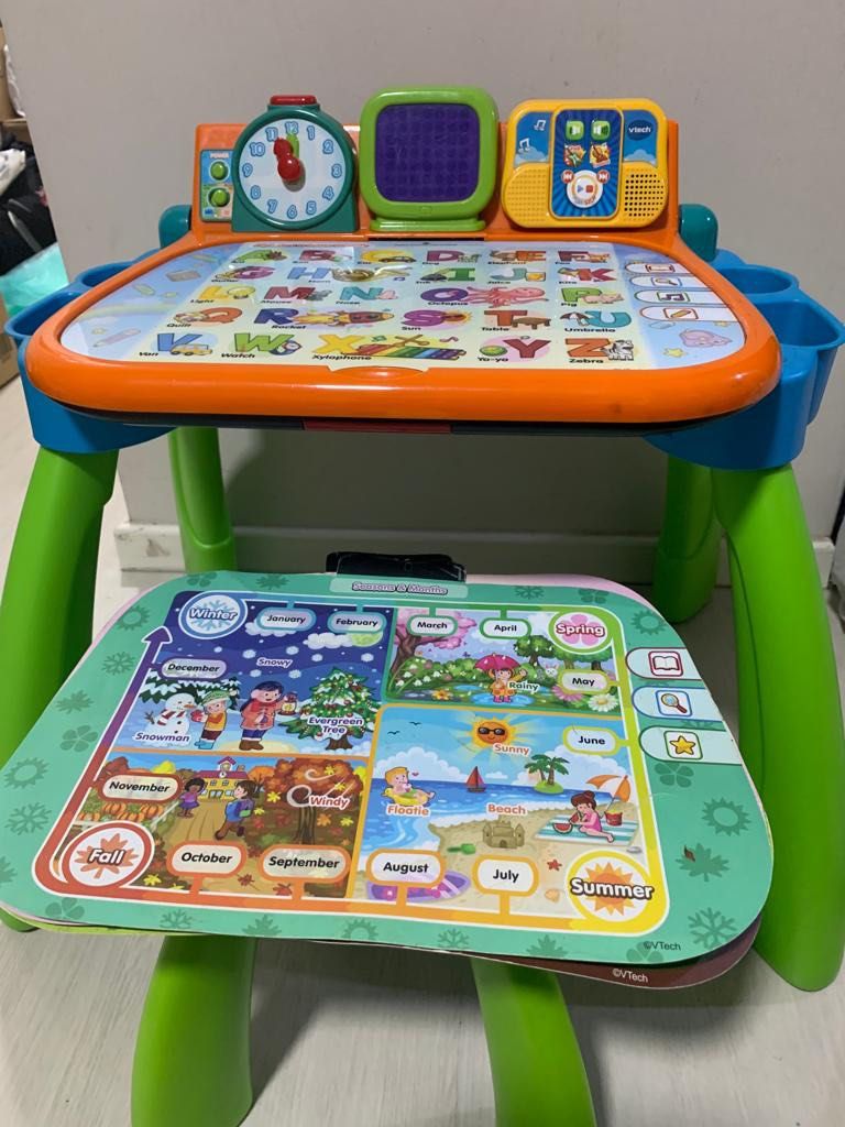 Kids learning table and chair, Hobbies & Toys, Toys & Games on Carousell