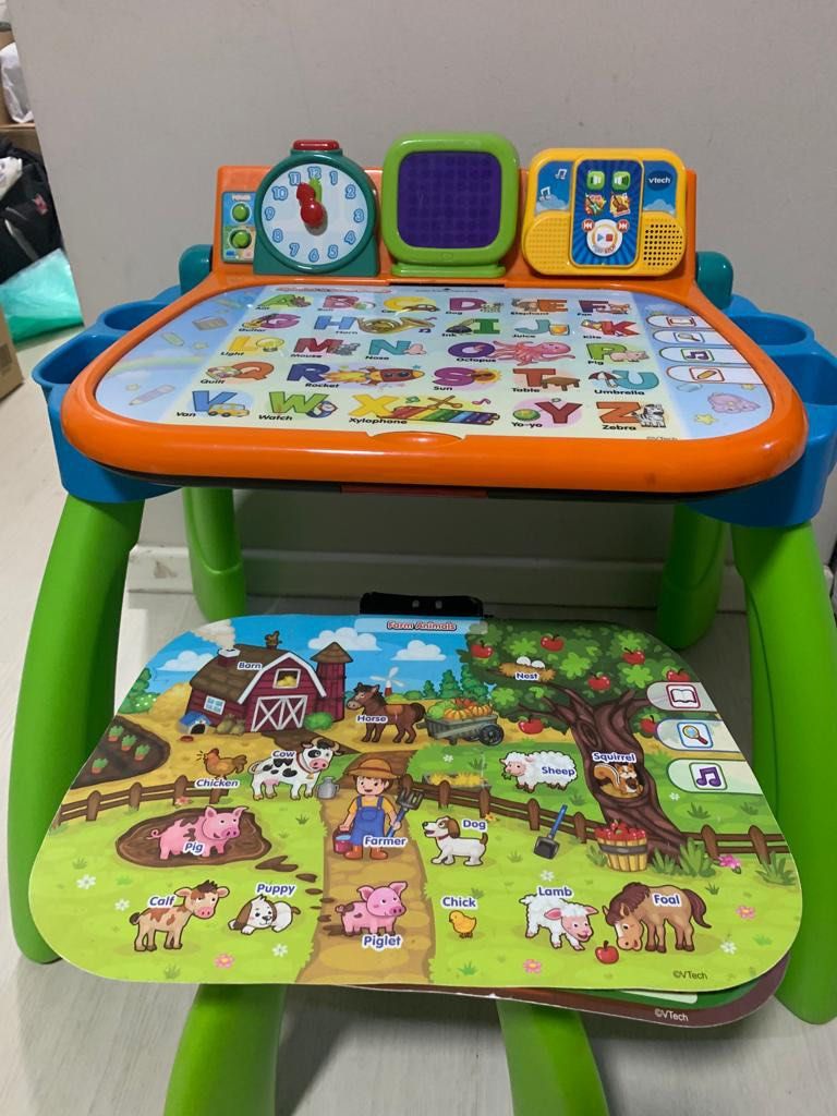 Kids learning table and chair, Hobbies & Toys, Toys & Games on Carousell