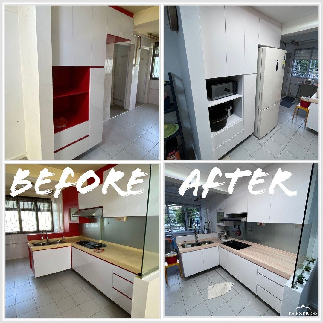 Kitchen vinyl relaminate wrap overlay, Home Services, Renovations, Full ...