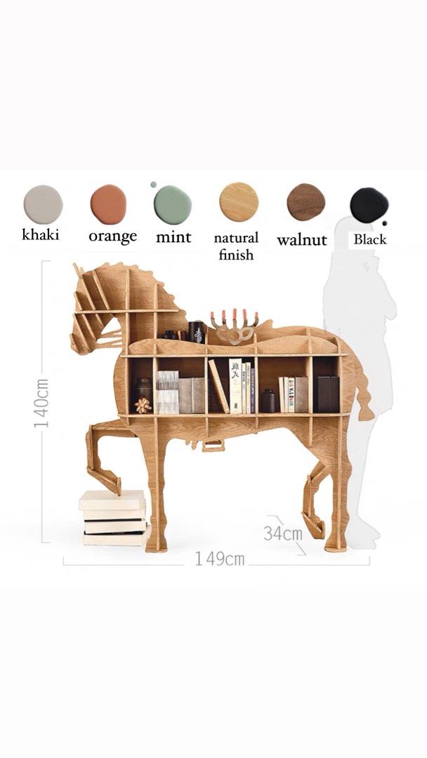 KUSHNER Modern Horse Shelf, Furniture & Home Living, Furniture, Shelves ...