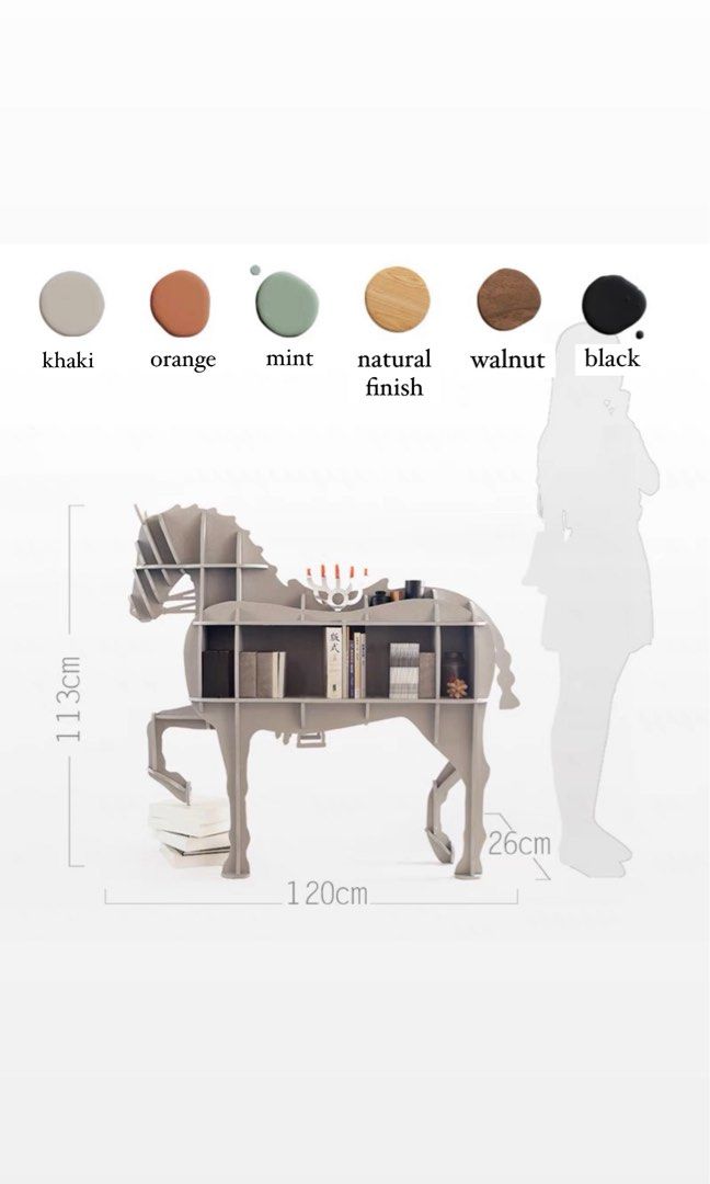 KUSHNER Modern Horse Shelf, Furniture & Home Living, Furniture, Shelves ...