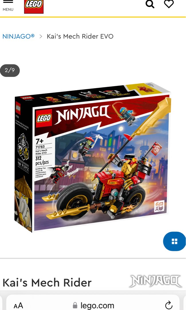 Lego Ninjago Kai Rider 71783, Hobbies & Toys, Toys & Games on Carousell