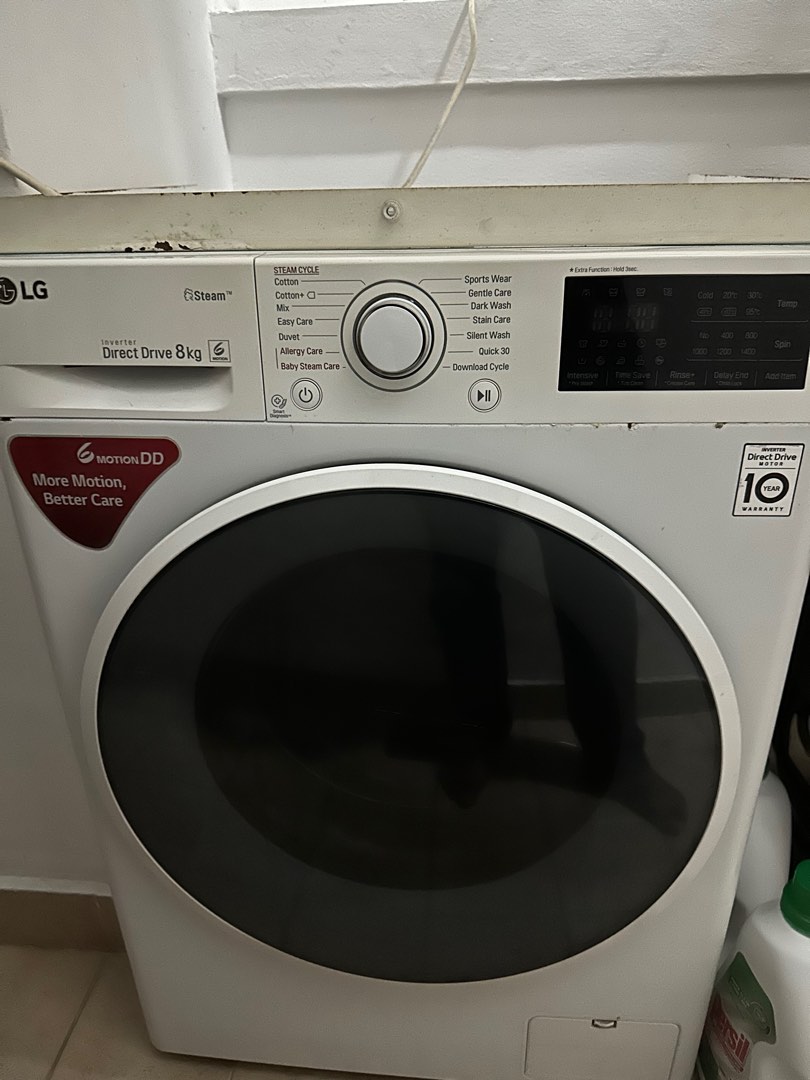 LG washing machine 8Kg front loading, TV & Home Appliances, Washing ...