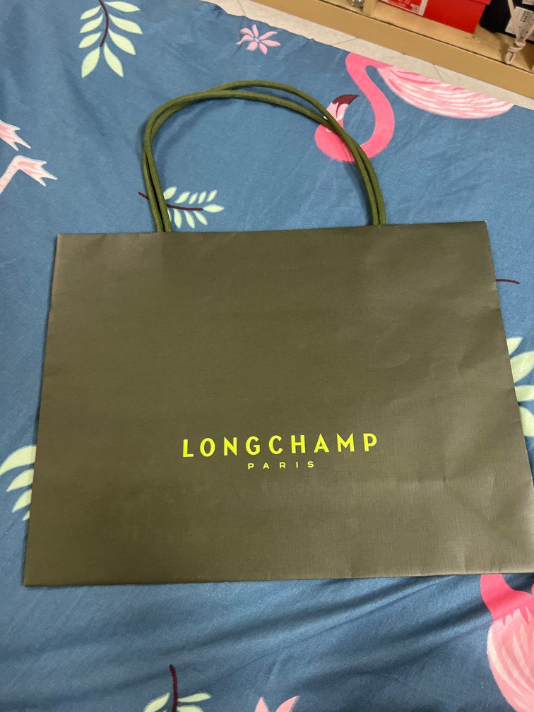 Longchamp paper bag, Luxury, Bags & Wallets on Carousell