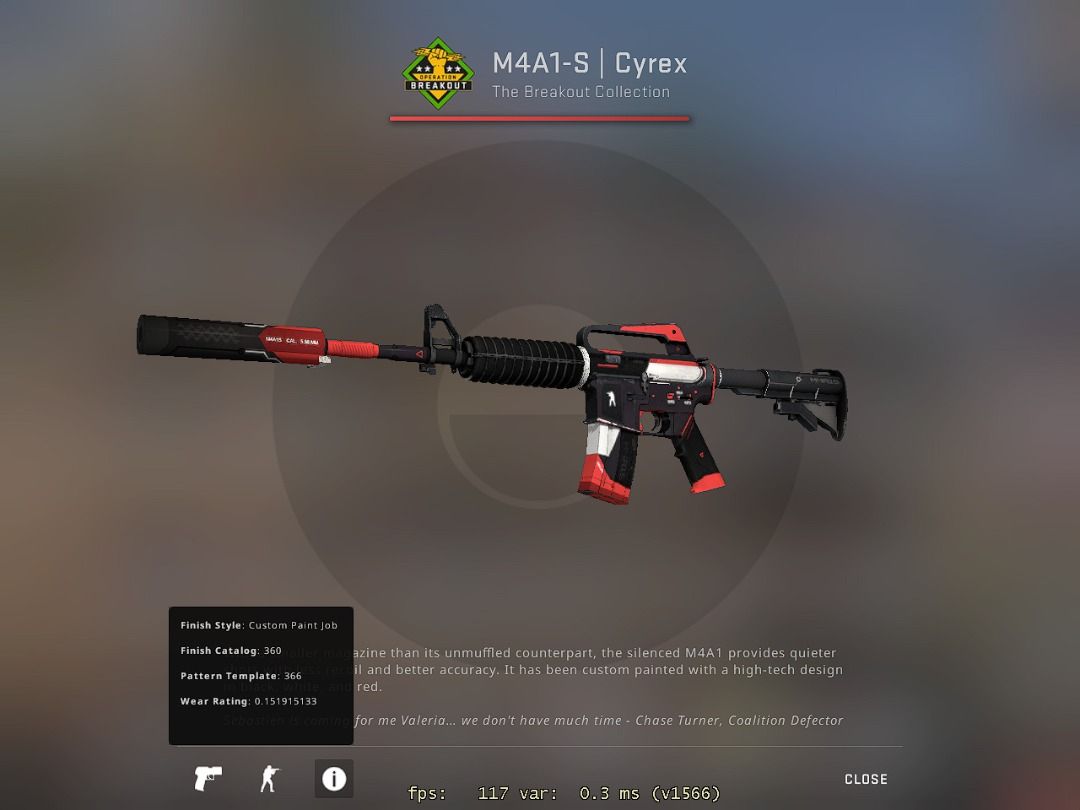 m4a1s Cyrex, Video Gaming, Gaming Accessories, In-Game Products on Carousell