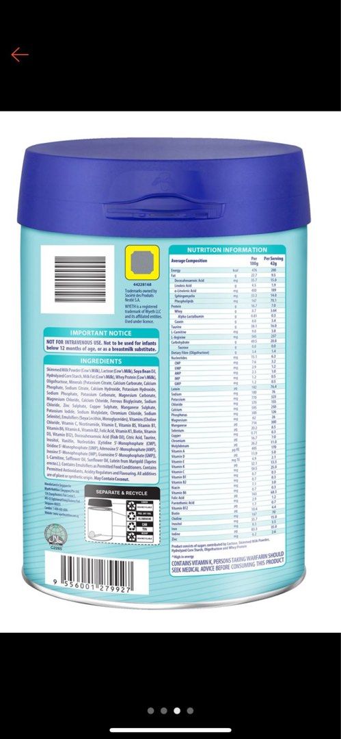 Milk Formula S-26 GOLD Ascenda 850g, Babies & Kids, Nursing & Feeding ...