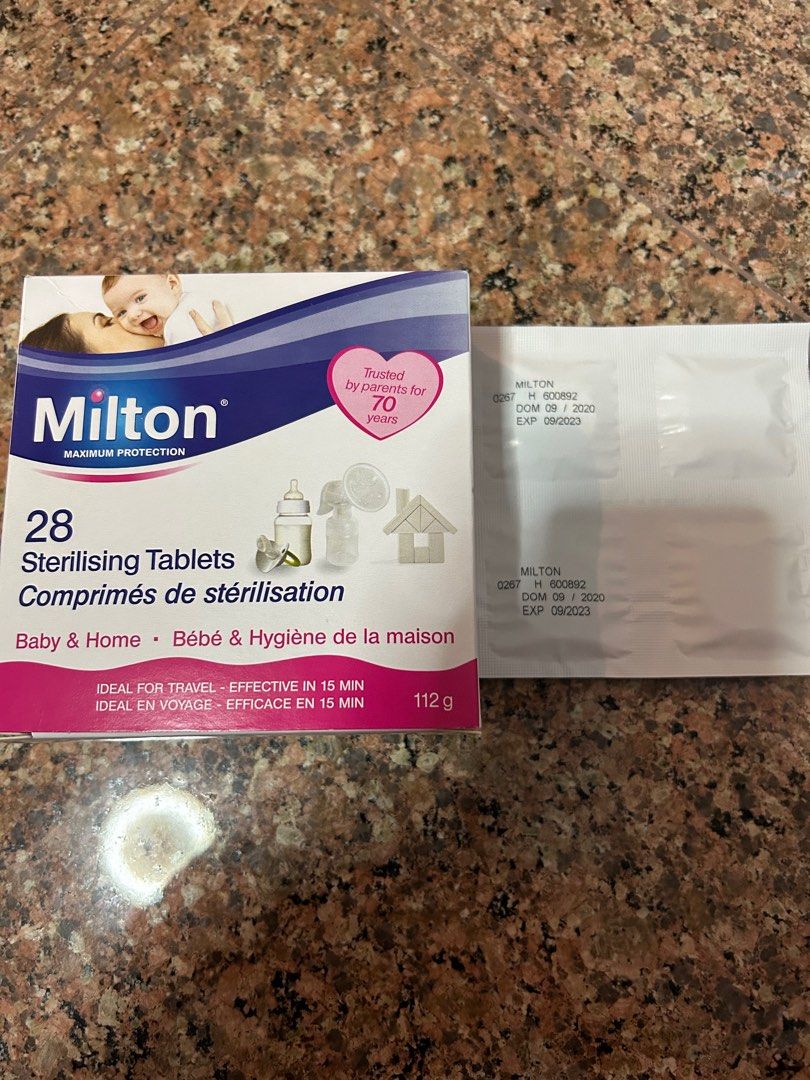 Milton Sterilizing Tablets (22 left), Babies & Kids, Nursing & Feeding ...