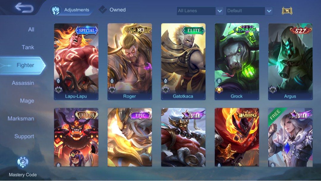 Mobile legend stacked acc /ml collector aspirant legend, Video Gaming ...