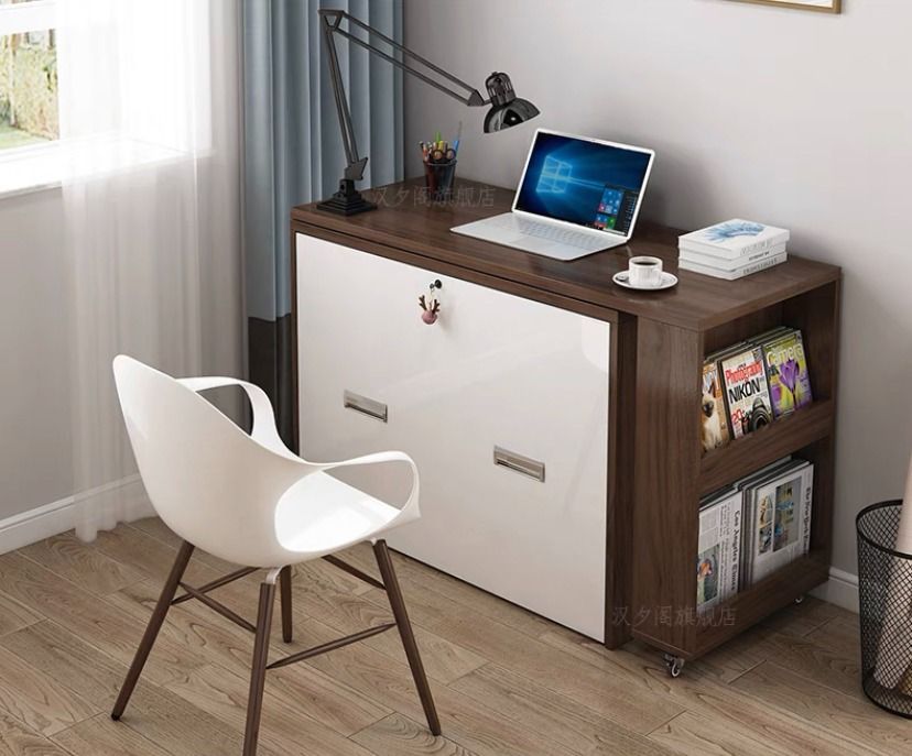 Multi Function Folding Bed Cabinet Integrated Desk Style Hidden Bed