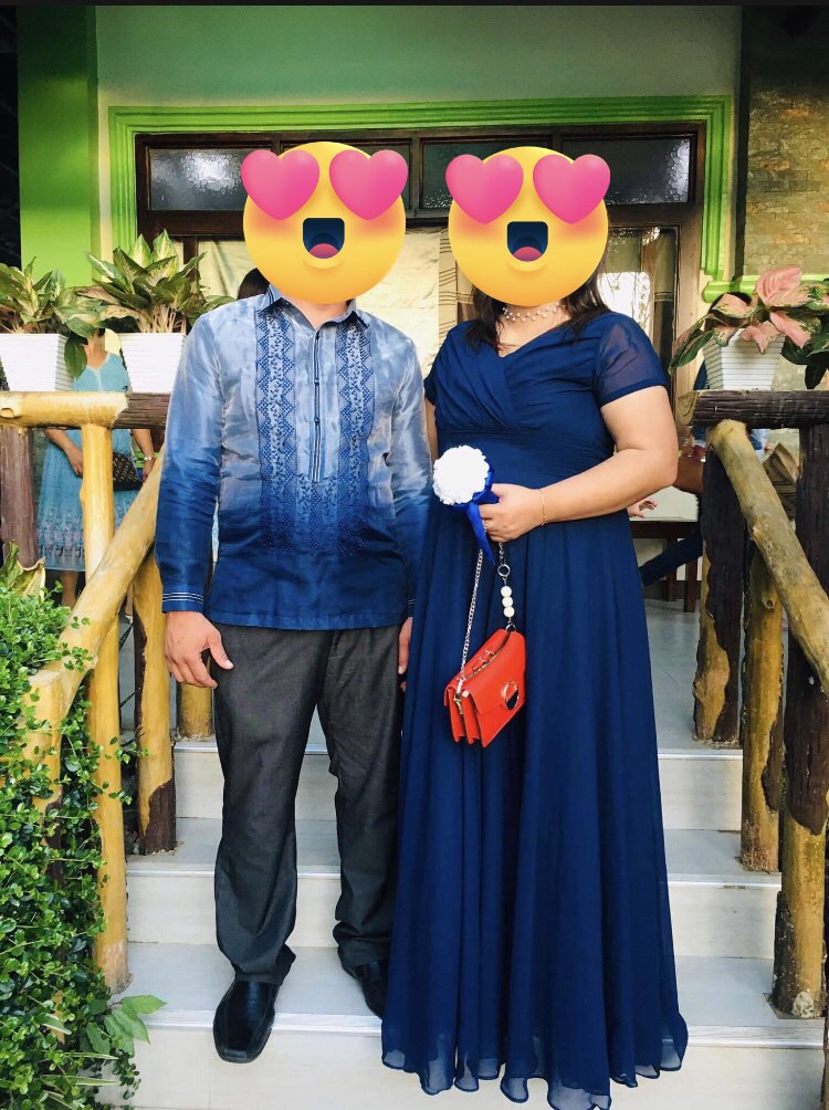 Navy Blue Gowns and Barong, Women's Fashion, Dresses & Sets, Evening ...