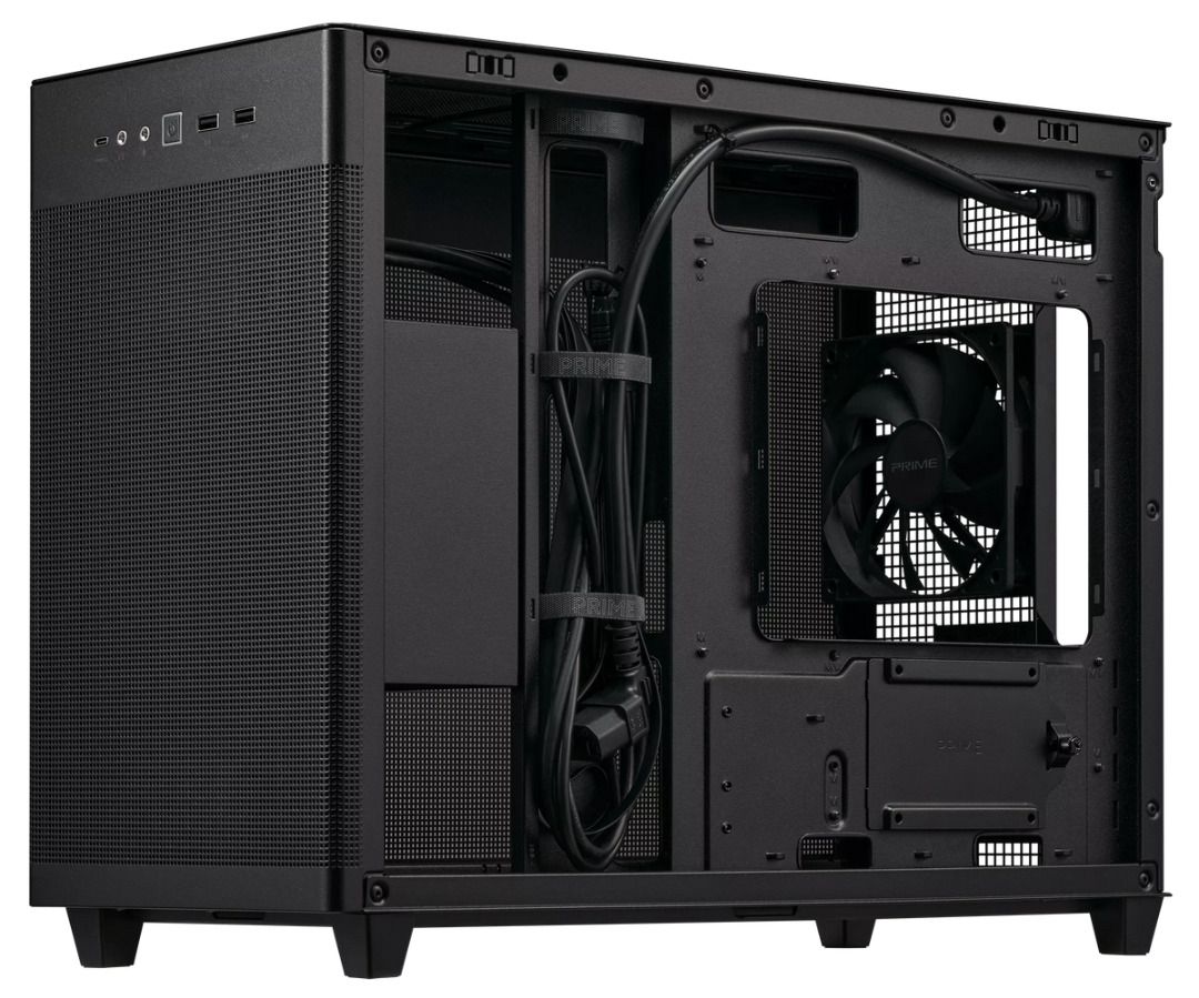 ASUS PRIME AP201 MESH BLACK/WHITE TG/NON-TG | M-ATX PC CASE | ASUS ...