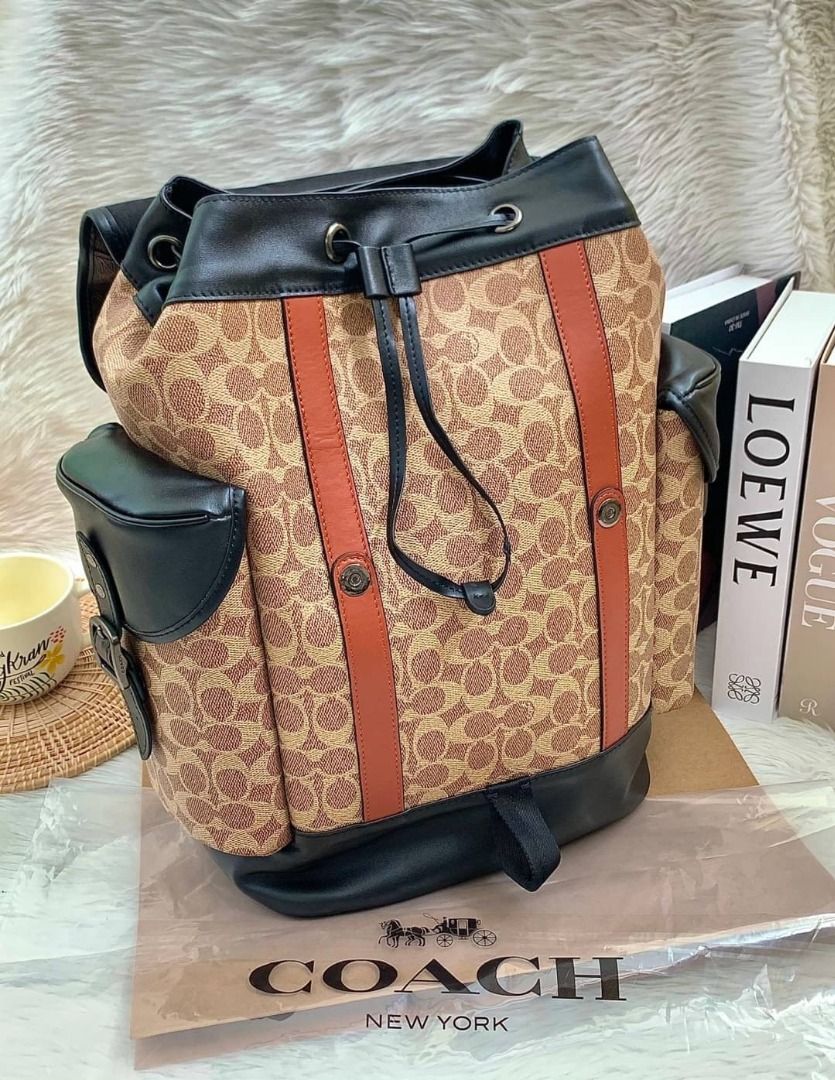 New Coach Original HITCH BACKPACK IN SIGNATURE CANVAS WITH HORSE AND ...