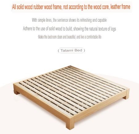 Nordic headless bed Japanese-style tatami bed without backrest low bed ...