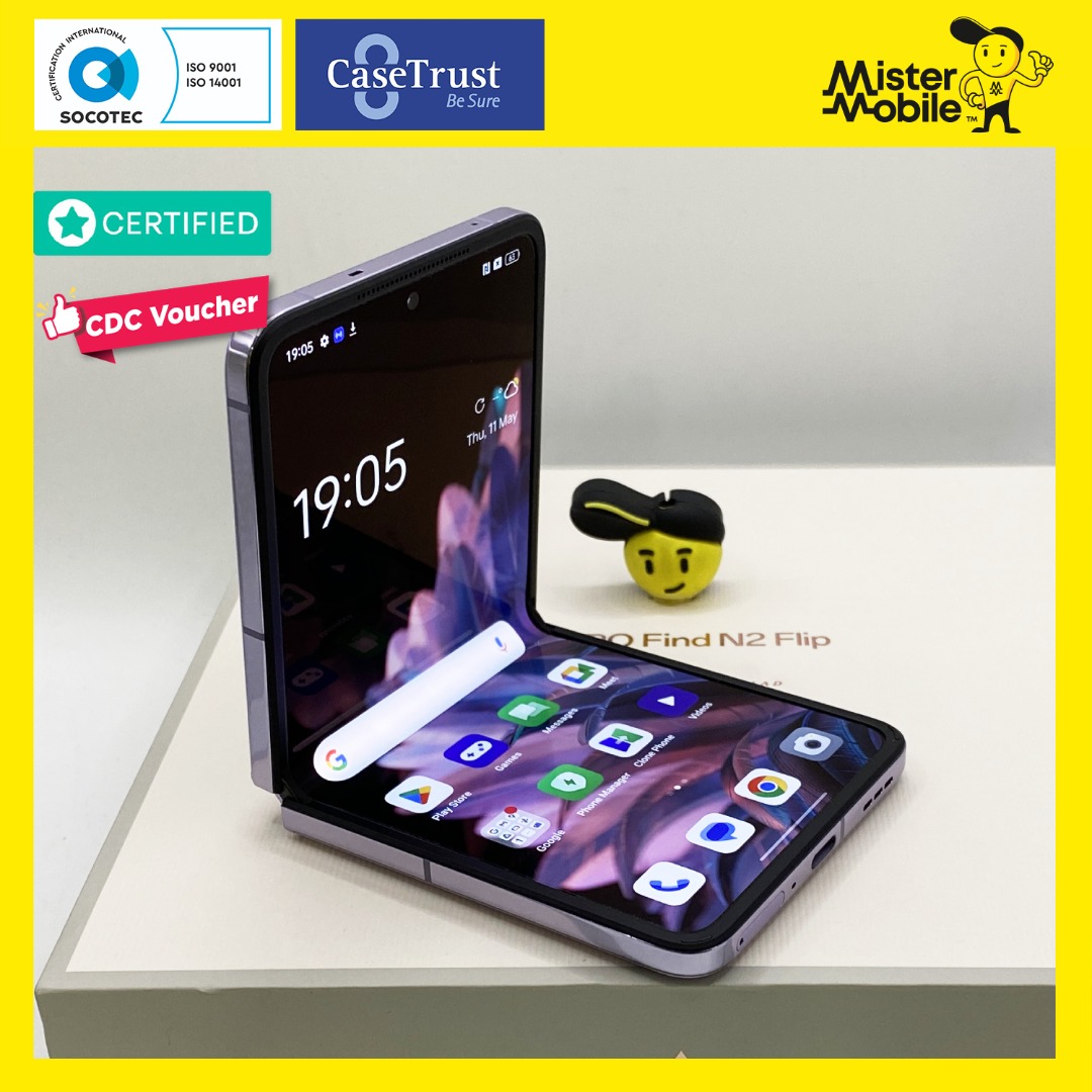 Oppo Find N2 Flip 5G 256 256GB Moonlit Purple Used Set Local, Mobile ...