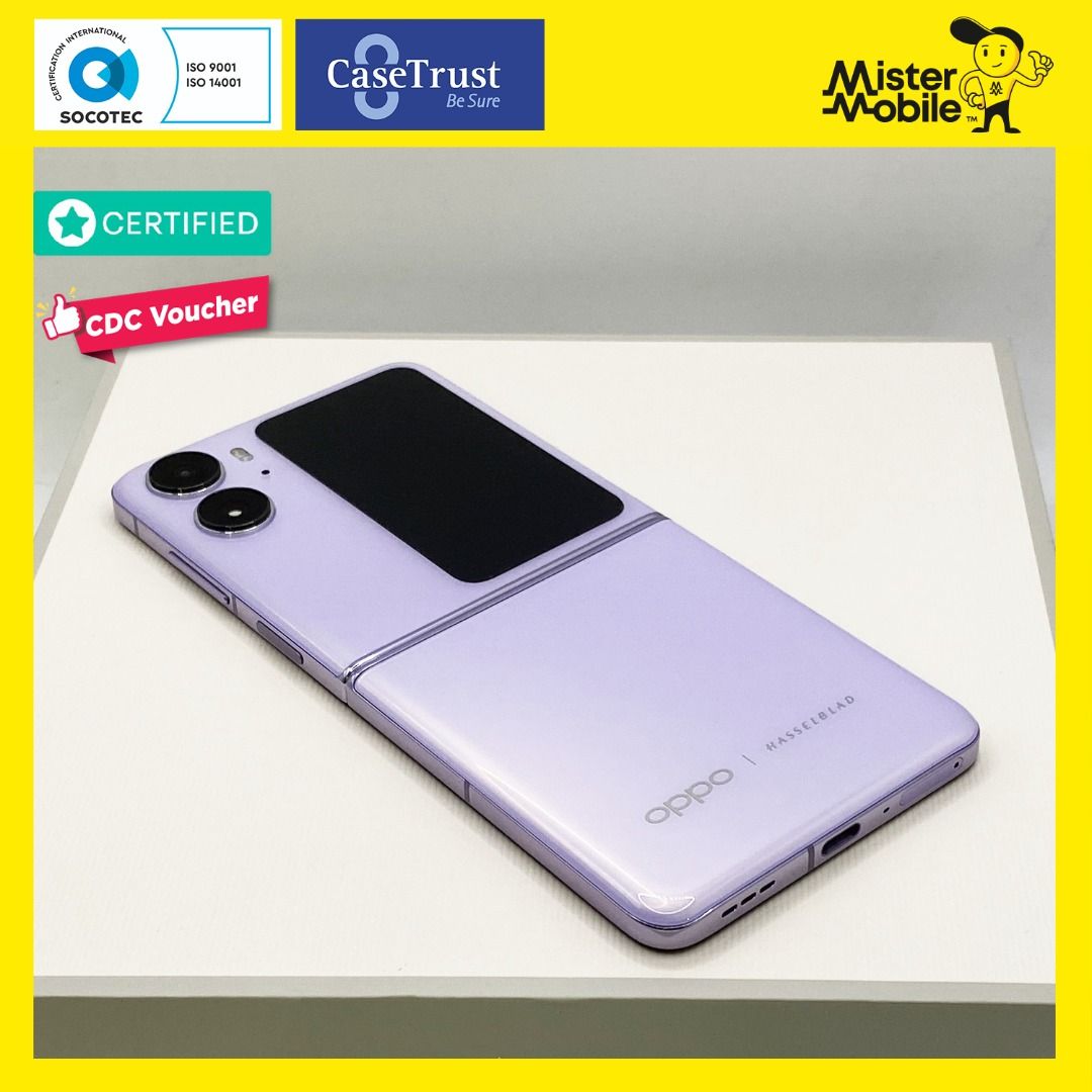 Oppo Find N2 Flip 5G 256 256GB Moonlit Purple Used Set Local, Mobile Phones & Gadgets, Mobile ...