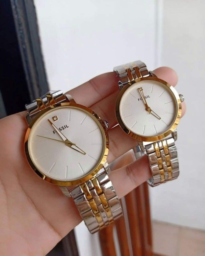Original Fossil Lux Luther Two Tone Couple watch on Carousell