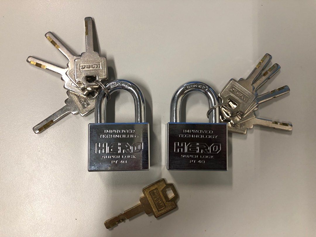 Padlocks with Master Key, Furniture & Home Living, Security & Locks ...