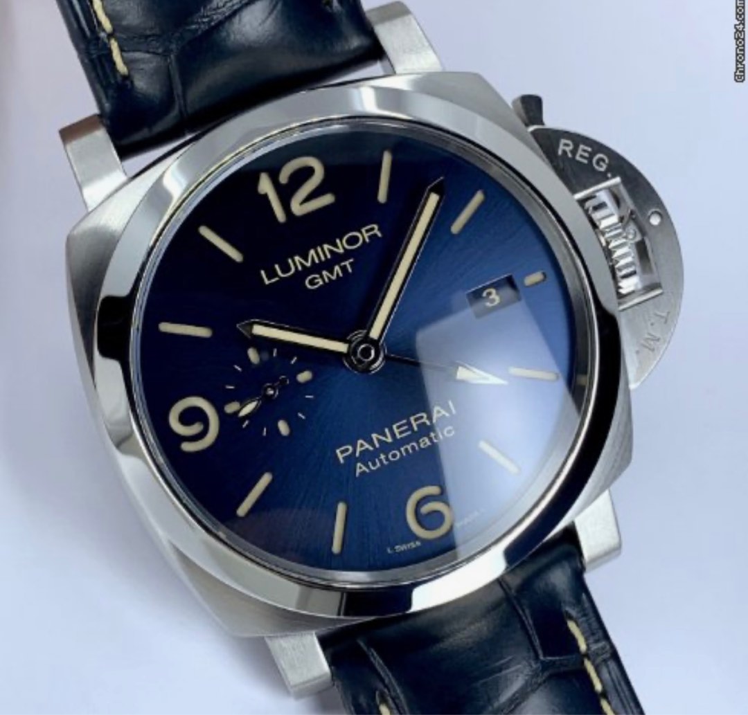 Panerai Luminor GMT Automatic Blue Dial, Luxury, Watches on Carousell