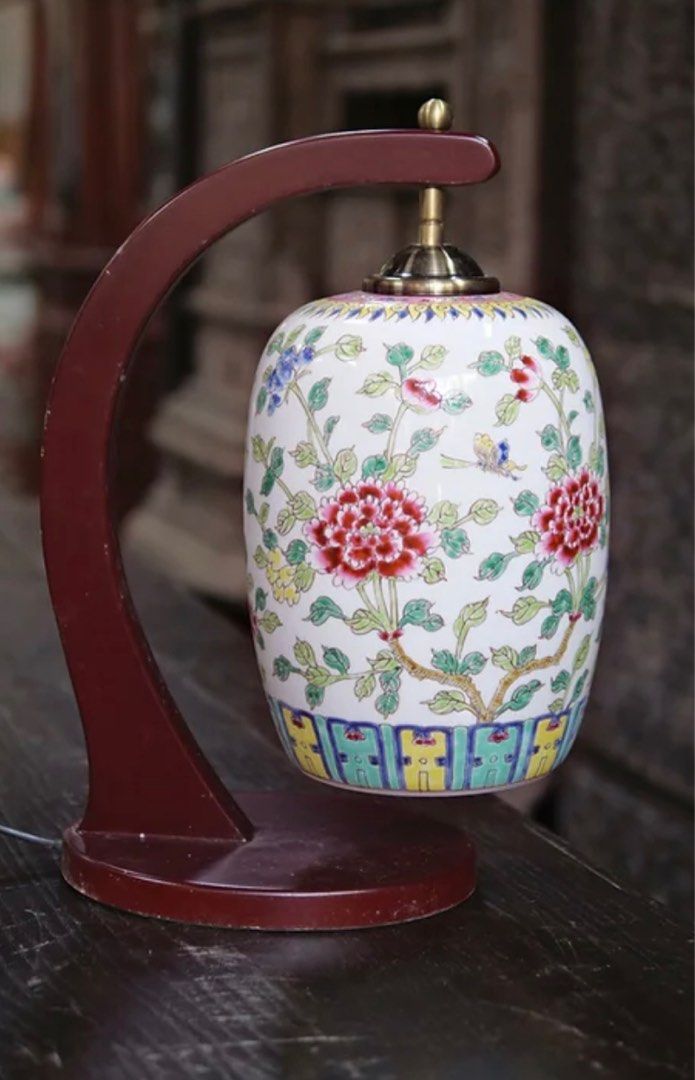 Peranakan Table Lamp, Furniture & Home Living, Lighting & Fans ...