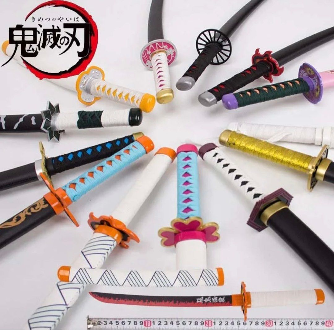 [PO] Demon Slayer Wood Cosplay & Display Sword, Free Sword Stand/Sword ...