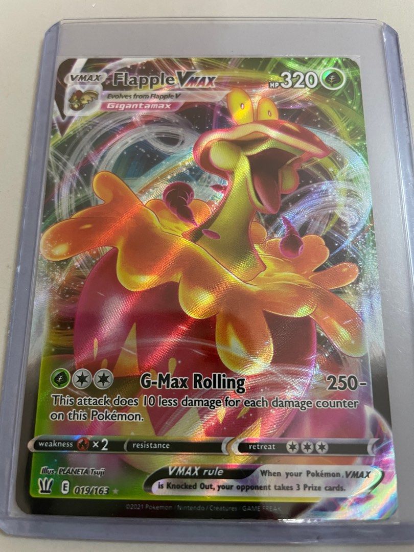 Pokémon card Flapple VMAX, Hobbies & Toys, Toys & Games on Carousell