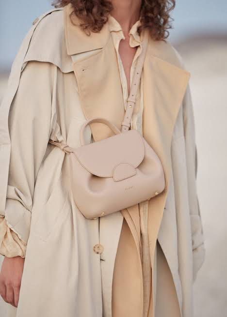 Polene Numero Uno Nano Textured Leather Ivory (Size 17x8x14,5 cm ...