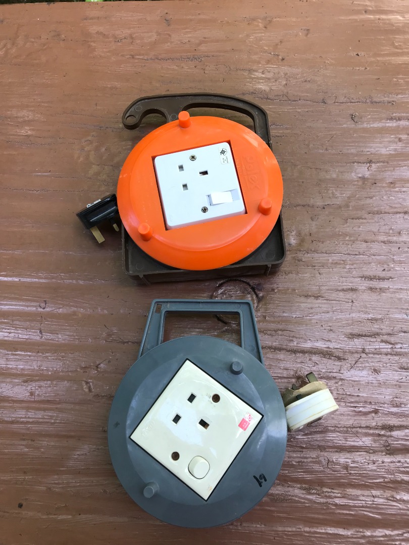Polex (Orange) $10 and Clipsal (Grey) $12 circular power extension cord ...