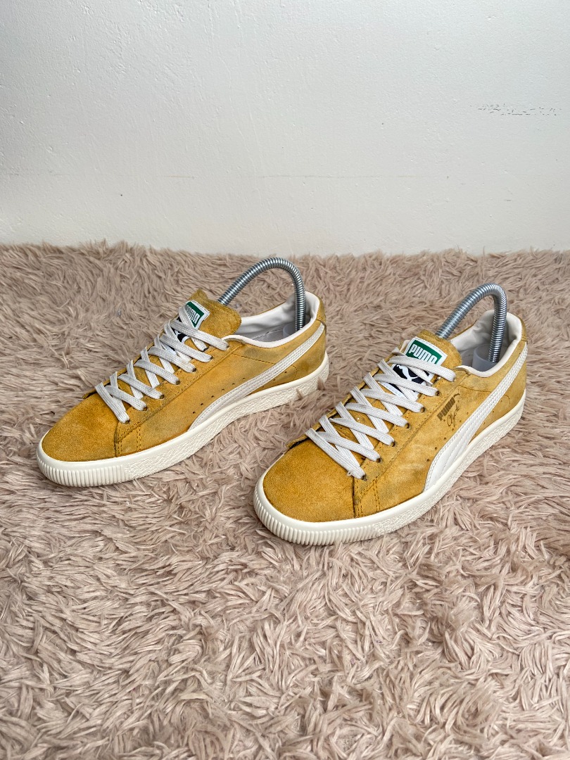 Puma Suede X Clyde Mustard Yellow Limited Edition, Women's Fashion ...