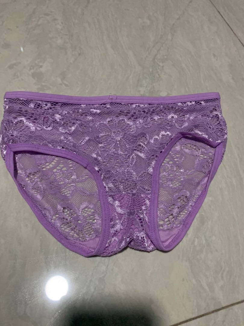 Purple Lace Panty, Women's Fashion, New Undergarments & Loungewear on ...